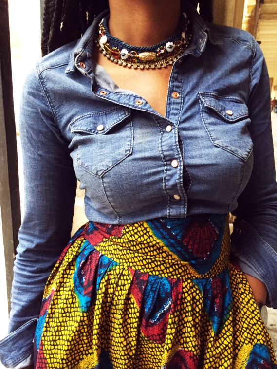 Wax Print & Denim in Fall - Timodelle Magazine